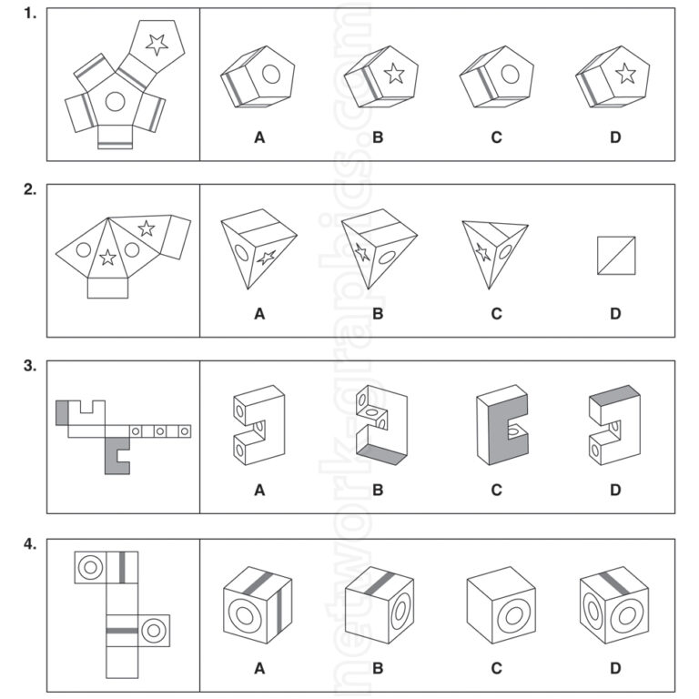 Spatial Visualization and Reasoning Test Worksheet | Network Graphics Inc.